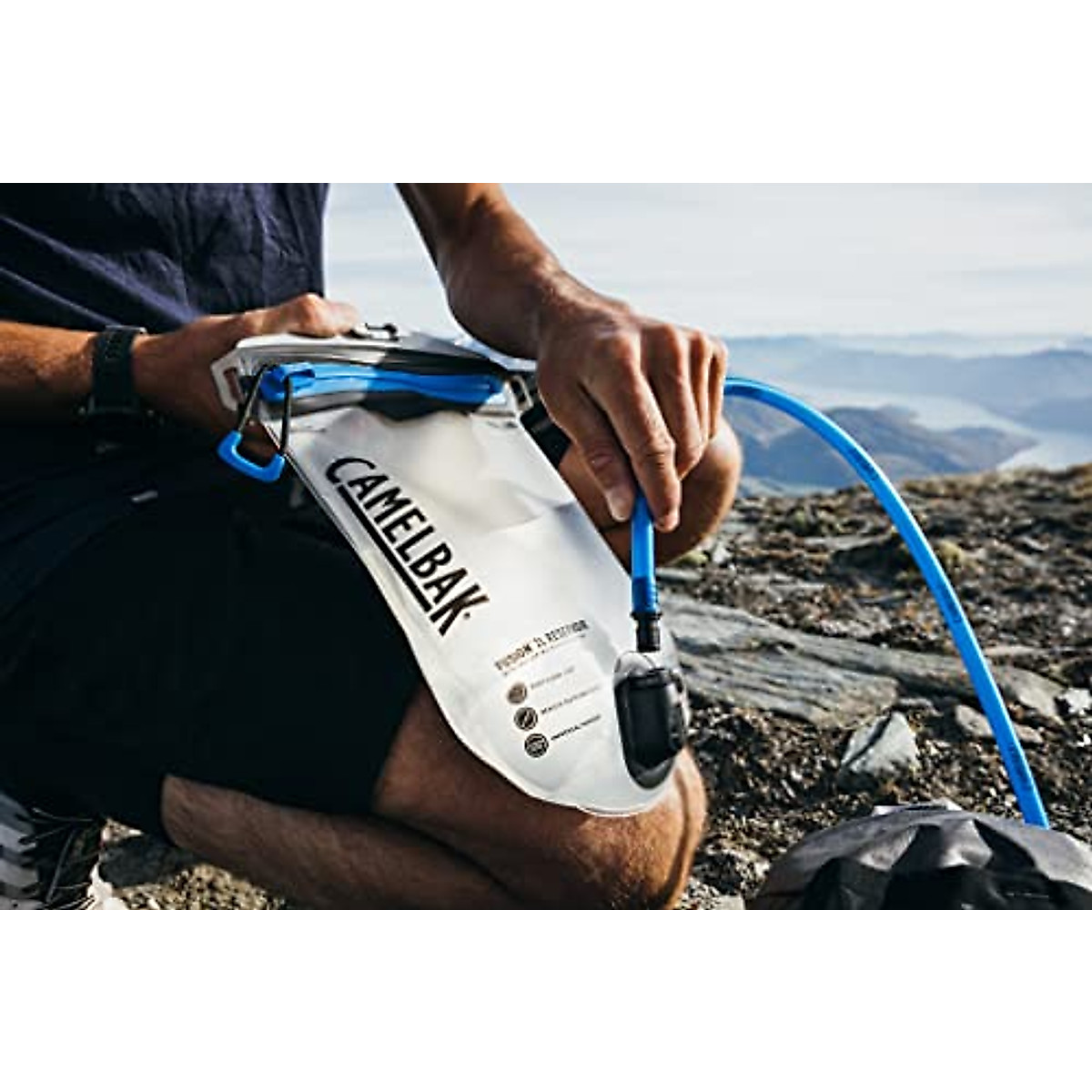 CamelBak Zephyr Limited Edition Run Vest with 2L Fusion Hydration Bladder - Heather Grey/Racing Red