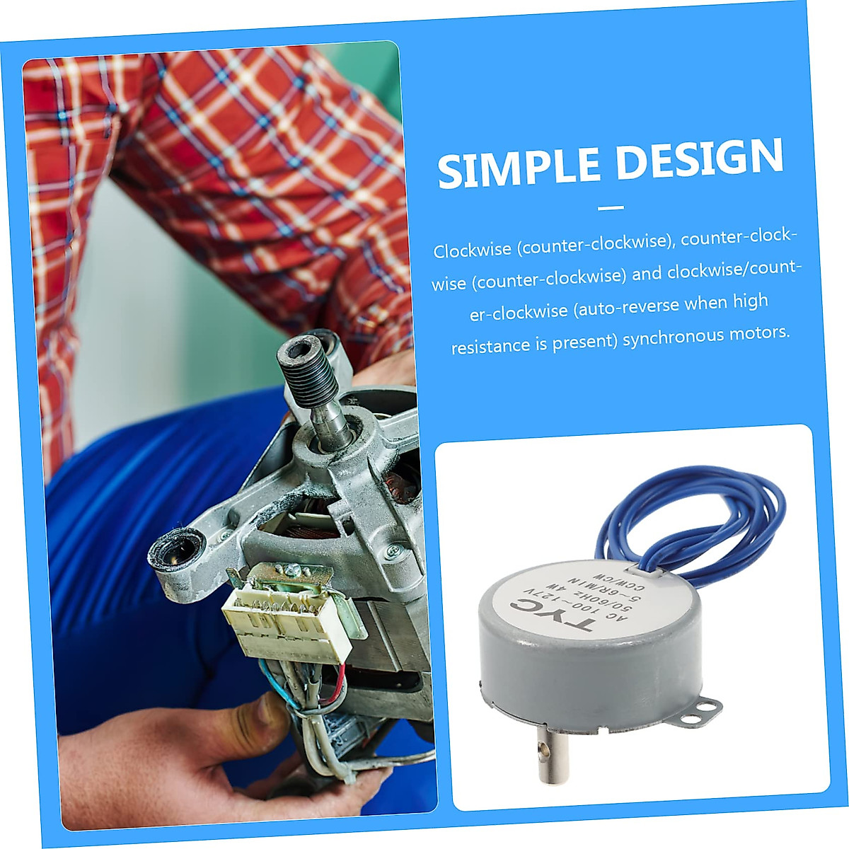 DOITOOL Synchronous Motor Reindeer Motor Low RPM Motor Small Electric Motor Undirectional 12 Volt Motor Electric Motors Rotating Motor CCW/cw Magnet Electric Fan to Rotate Christmas