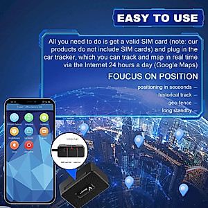 Zeerkeer Mini GPS Tracker for Vehicles Hidden Magnetic Mini GPS Locator Real-time Anti-Theft Micro GPS Tracking Device with App for Cars, Kids, Elderly, Wallet, Luggage