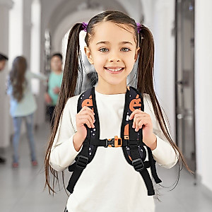 Glaphy Custom Kid's Name Backpack, Halloween Orange Black Cats Pumpkin Bats Ghosts Toddler Backpack for Daycare Travel, Personalized Name Preschool Bookbags for Boys Girls