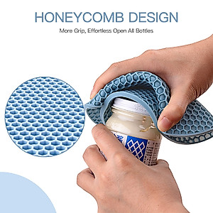 4Pcs Jar Opener Gripper Pad, 7.2'' Large Effortless Rubber Jar Gripper Opener for Weak Hands and Seniors with Arthritis, Multifunctional Non-slip Jar Lid Opener Coaster Trivet