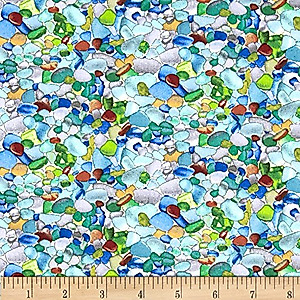 Elizabeth's Studio Sea Glass Multi Fabric by The Yard
