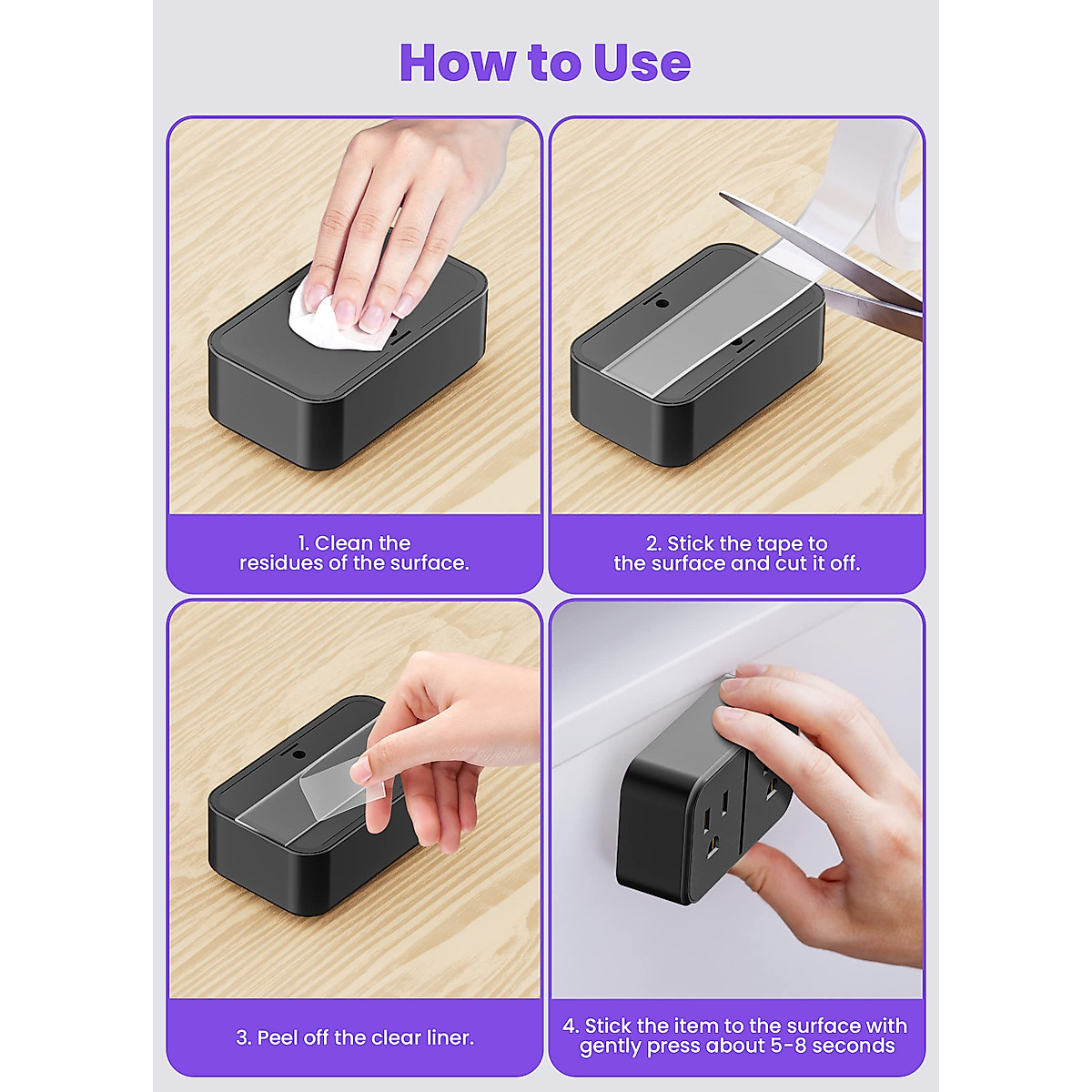 IKeelsy Double Sided Tape Removable 1.18" x 120”, Clear & Tough Nano Double Sided Tape Heavy Duty, Multipurpose Tape Picture Hanging Strip Adhesive Poster Carpet Tape