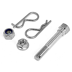 LFPartS 100% Stainless Steel Hitch Anti-Rattle No Wobble Pin Bolt Keeper Grip Clip Kit Fits 2" Receiver