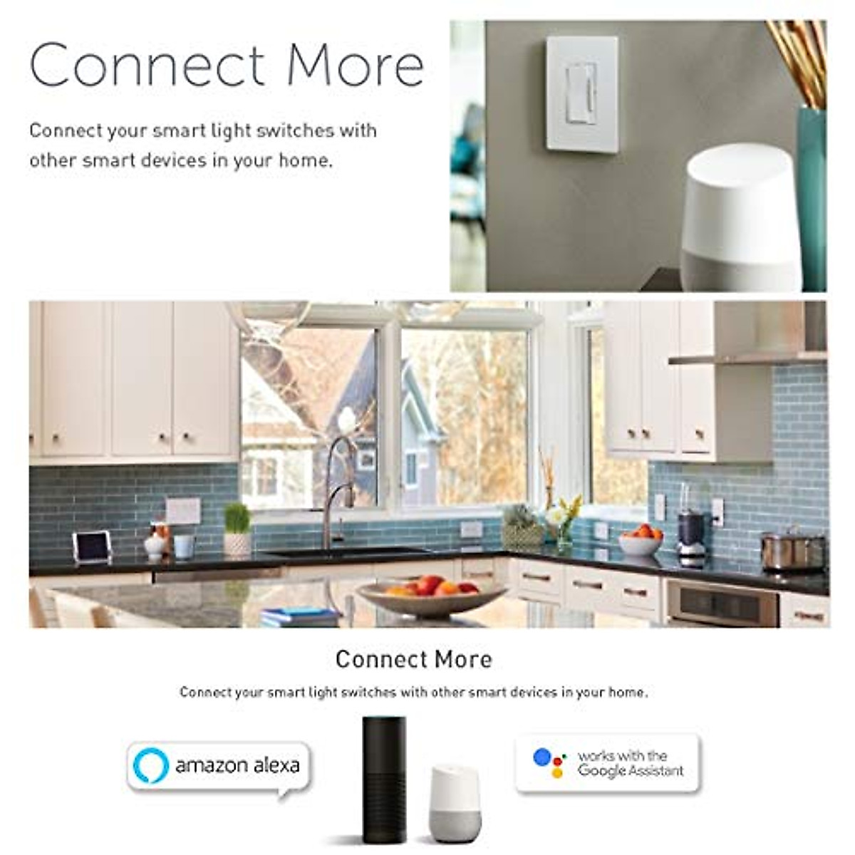 Legrand - Pass & Seymour Radiant WWRL10WHCCV2 Enabled, White Smart Wi-Fi Switch