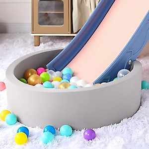 Moncoland Round Foam Kids Ball Pit for Babies, Toddler Ball Pit with Soft Sponge Kids Play Tent Ball Pool, Children Gift Idea for Baby Infant Indoor Outdoor Game 26.7" x 7.8" (No Balls)