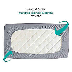 Waterproof Crib Mattress Protector & Crib Skirt [Light Grey]