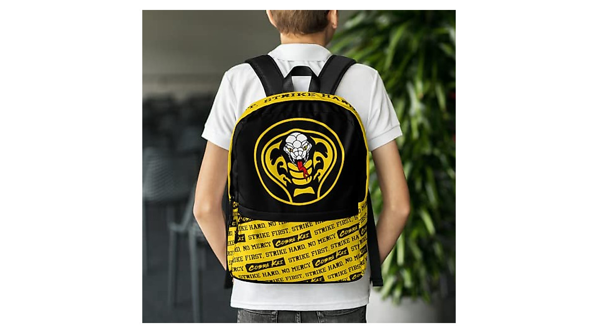 Cobra Kai Strike First Snake Head Backpack - Officially Licensed