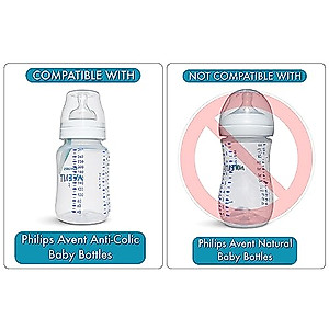 Sippy Cup Conversion Kit for Philips Avent Anti-Colic Baby Bottles | 2-Count | with Soft Silicone Spout Nipples, Weighted Any Angle Straw Ball, Bottle Handles and Straw Cleaning Brush (Sippy Kit)