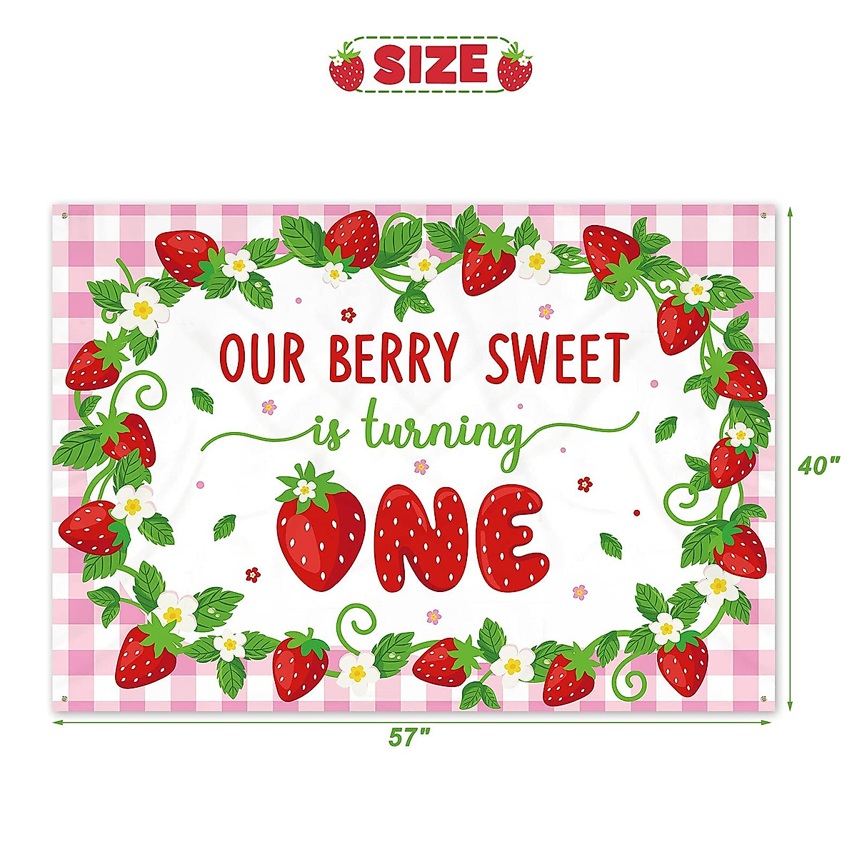 Vansolinne Strawberry First Birthday Decoration Berry First Birthday Party Set Balloons Backdrop Sweet One Party Supplies Photo Backdrop Banner Balloons Garland Decor Kit Party Decorations Supplies