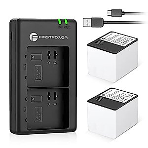 FirstPower Rechargeable Arlo A-4a Battery 2-Pack 5200mAh and Dual USB Charger VMA5400 Compatible with Arlo Ultra, Arlo Ultra 2, Arlo Pro 3 and Arlo Pro 4 Cameras