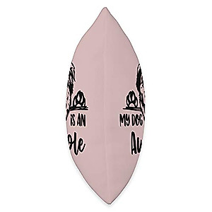 My Dog Is An Ausshole Funny Aussie Mom Present My Dog is an Ausshole Funny Mom Aussie Owner Gift Throw Pillow, 18x18, Multicolor