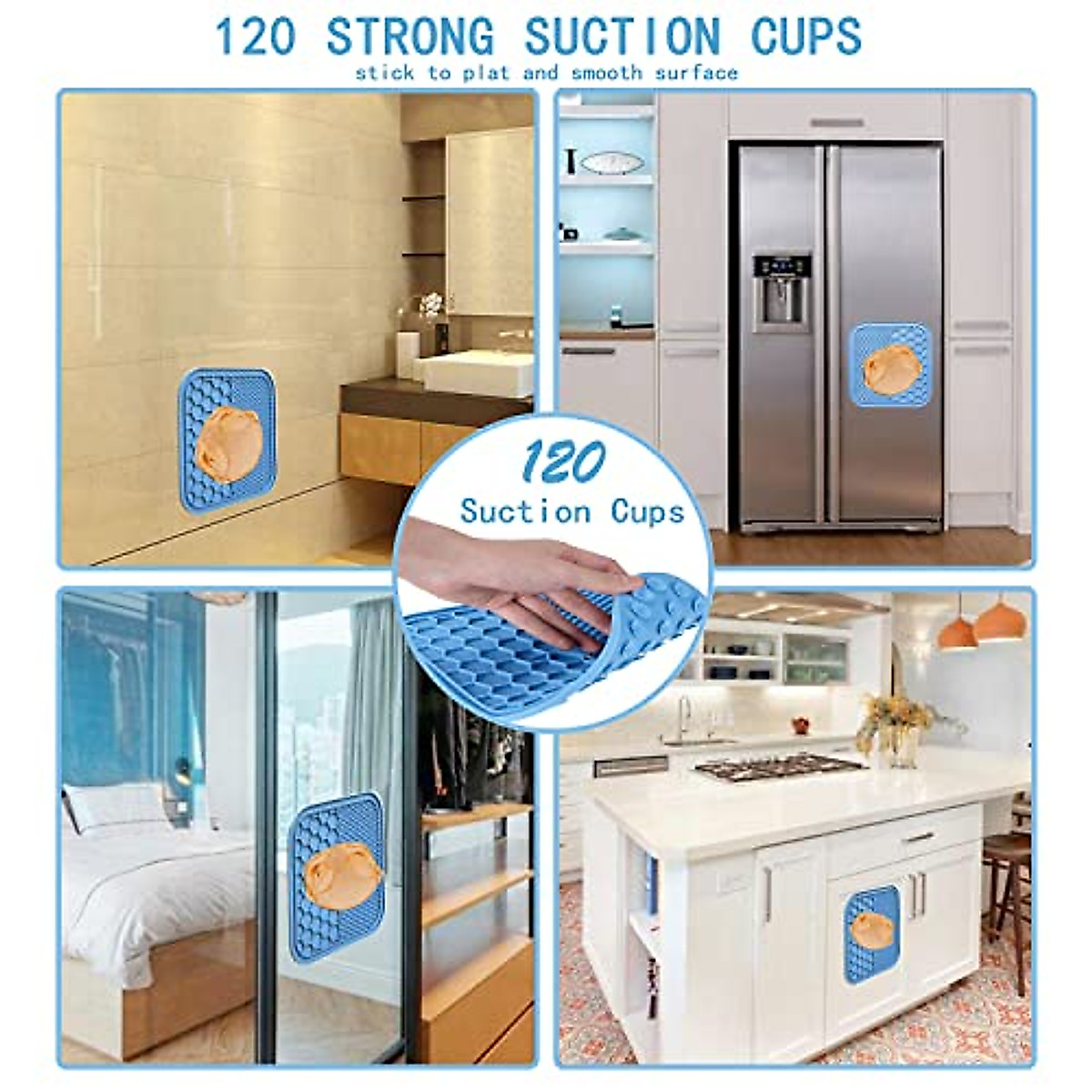 Kabetig Silicone X Large Dog Lick Mat for Dogs with Suction Cups - Dog Licking Mat/Pad for Anxiety and Boredom Relief - Alternative to Slow Feeder Dog Bowl - Use for Food/Treats/Yogurt/Peanut Butter