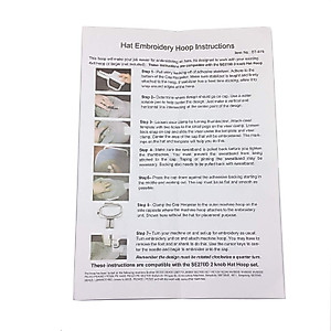 YEQIN Embroidex Cap/Hat Hoop for Brother PE800 PE535 SE600 SE625 SE270D HE-120 900D SE400 PE550D PE770 SE1900 NQ1600E etc, Sewing and Embroidery Machine Hat Hoops (for 4x4” or Larger Hoop)