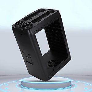Charging Dock Charger Stand Multi‑Function Charging Dock Cooling Base CD Storage Rack for PS4 for Slim for PRO Host