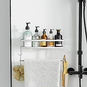 ESOW Paper Towel Holder with Shelf Storage, Adhesive Wall Mount 2-in-1 Basket Organizer for Kitchen & Bathroom, Durable Metal Wire Design, Stainless Steel 304 Brushed Nickel Finish