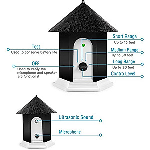 4 Frequency Dog Barking Control Devices Up to 50 Ft Range Dog Training & Behavior Aids, Ultrasonic Dog Barking Deterrent Devices Weatherproof, Bark Box Anti Barking Device Safe for Humans & Dogs