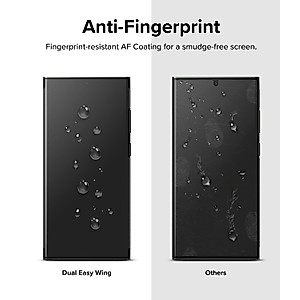 Ringke Dual Easy Wing [2 Pack] Compatible with Samsung Galaxy S23 Ultra 5G (2023), Premium Full Cover Film Case Friendly Screen Protector with Easy Application Kit
