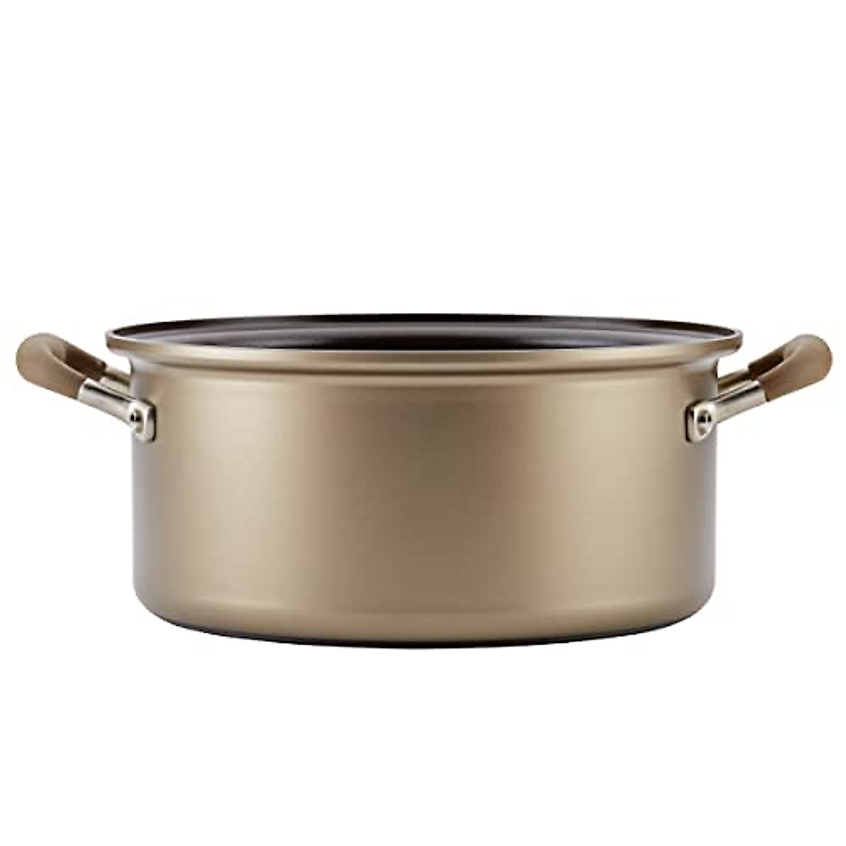 Anolon 83868 Advanced Hard Anodized Nonstick Stockpot / Dutch Oven with Frying / Skillet Pan - 5 Quart and 11 Inch, Bronze Brown