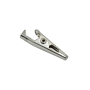 bnafes 27mm/1.06" Alligator Clips Test Crocodile Clamps Silver Tone - (30 Pcs)