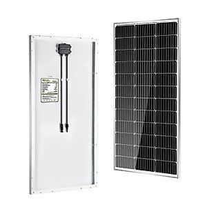 HQST 9BB Cell 100W Solar Panel 12V 100 Watt Monocrystalline Solar Panels High-Efficiency Module for RVs Motorhomes Cabins Marine Boat Off-Grid