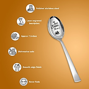 Seyal® Best Sister Ever Spoon Gift - Sister Gift - Sister Gifts - Sisters Day Gift - Gift for Sisters - Sister Gifts from Sister - Sisters Gift - Sister Gift from Brother