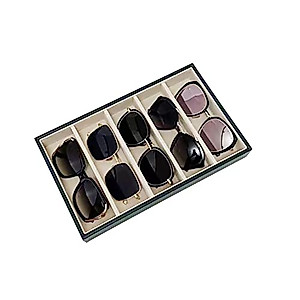 Svea Display 5 Slot High End PU Leather Velvet Drawer Divider Eyewear Storage Sunglasses Jewelry Tray Organizer