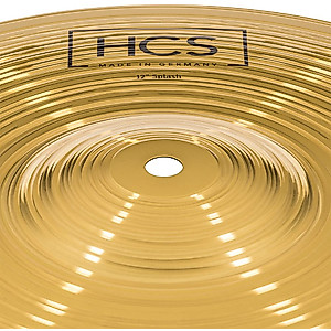 Meinl Cymbals HCS 12" Splash Cymbal for Drum Set — Made in Germany — Traditional Medium Brass, 2-Year Warranty, 12 inch (HCS12S)