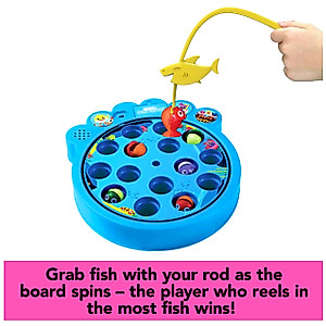 Spin Master Games Pinkfong Baby Shark Let's Go Hunt Musical Fishing Game Learning Educational Toy Preschool Board Game Summer Toy, for Kids Ages 4+
