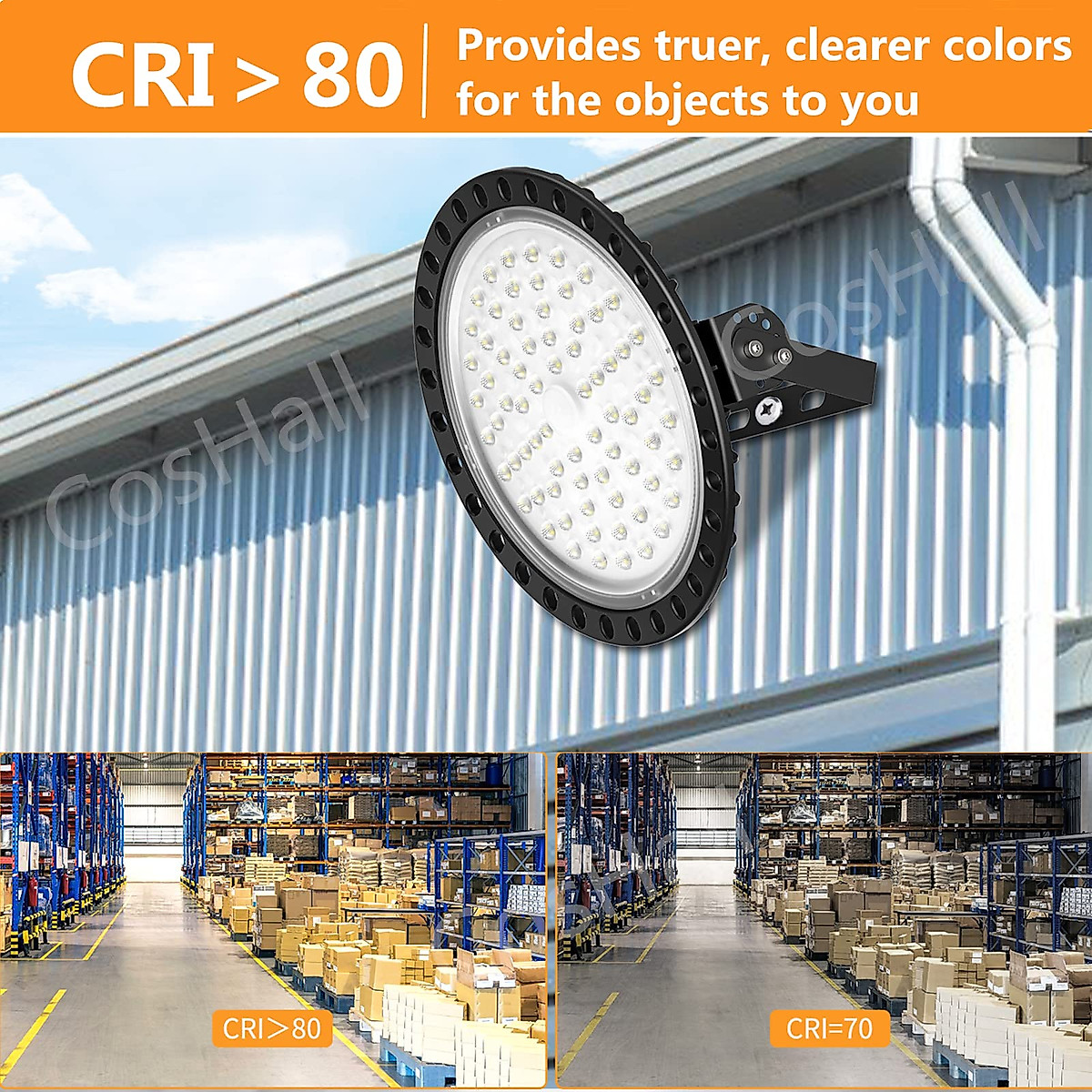 UFO LED High Bay Lights 300W 10 Packs,Super Bright 30000LM High Bay LED Shop Lights,6500K Daylight High Bay LED Lights,Waterproof High Bay Lighting,LED High Bay Light for Factory Warehouse Workshop