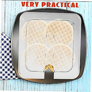 COLLBATH 4pcs Pan Lid 1/6 Size Food Container Lids Plastic Clear Food Pan Lids Handled Food Pan Lid Transparent