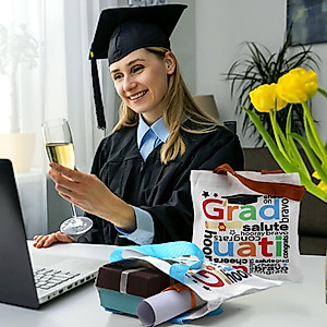 Cunno 16 Pcs Graduation Totes Bags for Preschool Kindergarten 2024 Graduation Party Favor Bags Canvas Tote Bags for School College Graduate Supplies