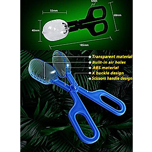RORANIC Feeding Tongs,Bug Tweezers for Kids Adults, Reptile Feeding Tweezers Long Handle Feeder Tools for Fish Aquariums Reptiles Snakes Lizard Gecko Spider and Bird (Blue)