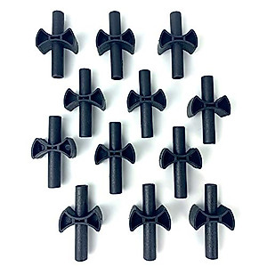 12 Pieces Trampoline Enclosure Pole Gap Spacers -Trampoline Plastic Safety Enclosure Replacement Accessories