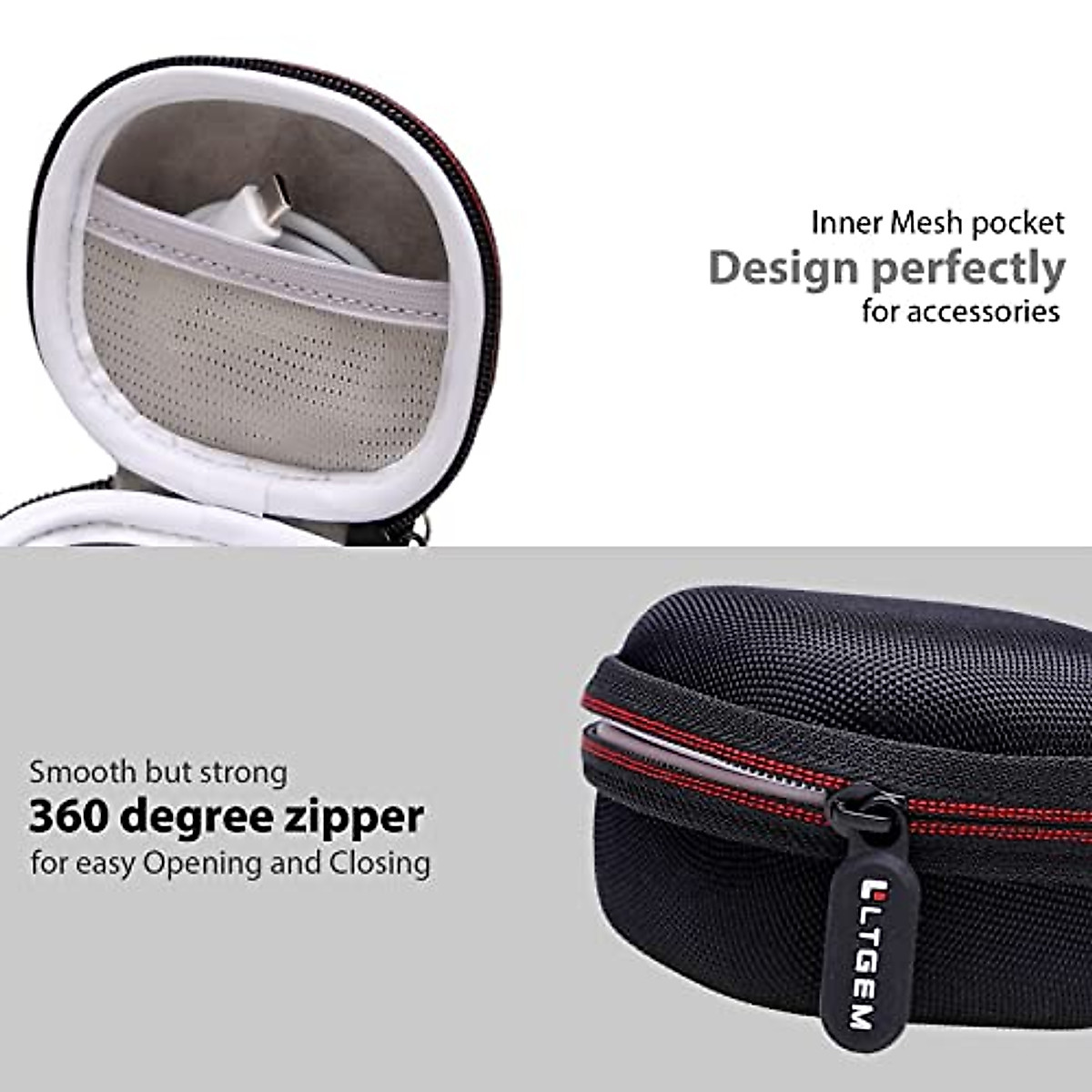LTGEM EVA Hard Case for Anker Soundcore VR P10 Wireless Gaming Earbuds - Travel Protective Carrying Storage Bag