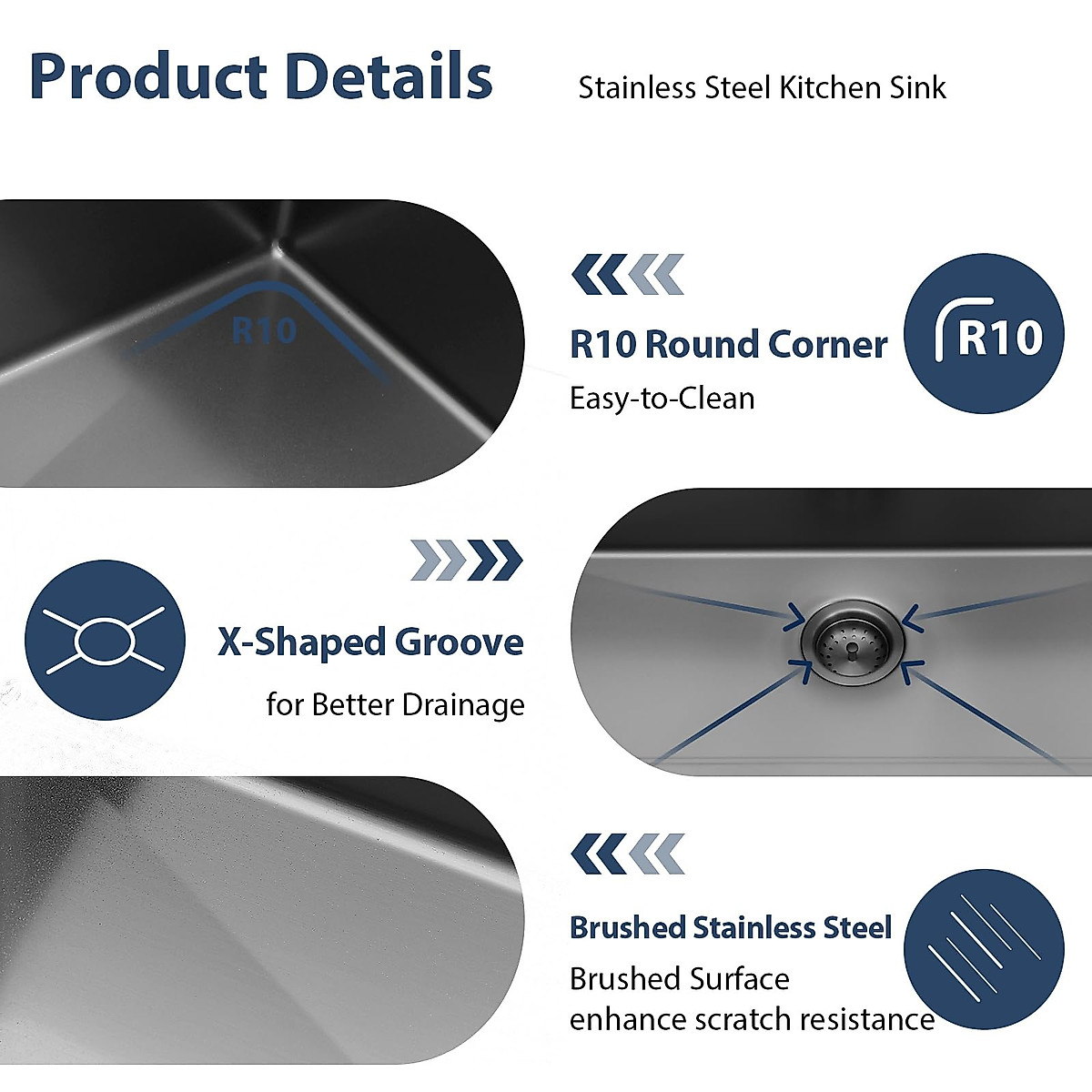 32 Undermount Black Kitchen Sink - Lordear 32x19 Inch Kitchen Sink Ledge Workstation Gunmetal Black 16 Gauge Stainless Steel Single Bowl Under Counter Kitchen Sink Basin with Accessories