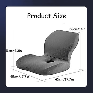 Car Seat Cushion, Car Memory Foam Heightening Seat Cushion for Short People Driving Lumbar Support Pillow and Seat Cushion for Office Chair and Car Seat Anti Slip Cushion (Gray)