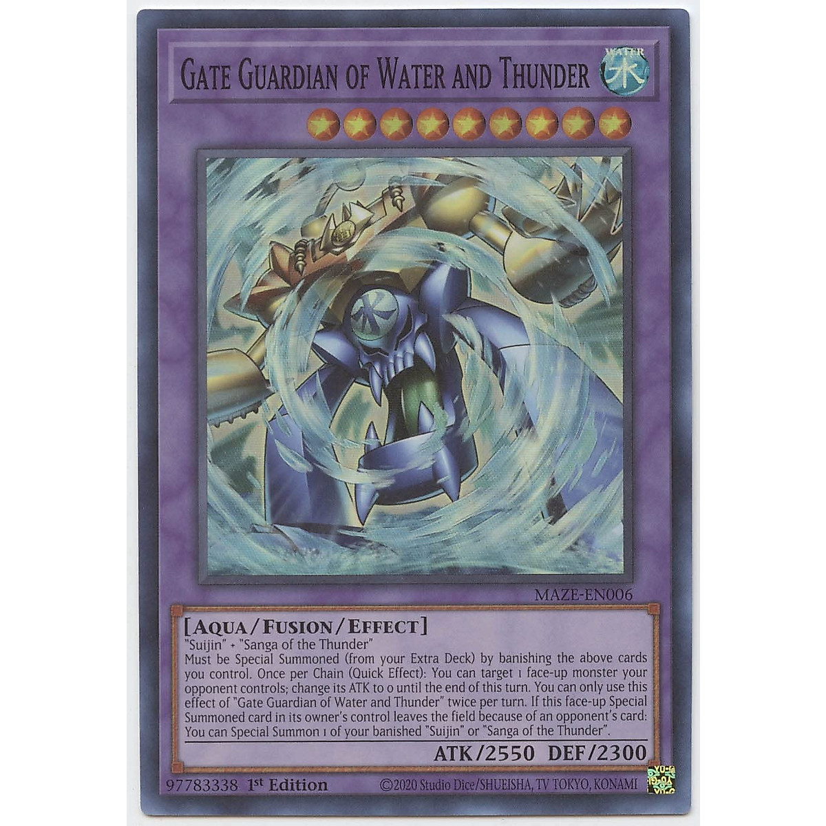 Gate Guardian of Water and Thunder - MAZE-EN006 - Super Rare - 1st Edition