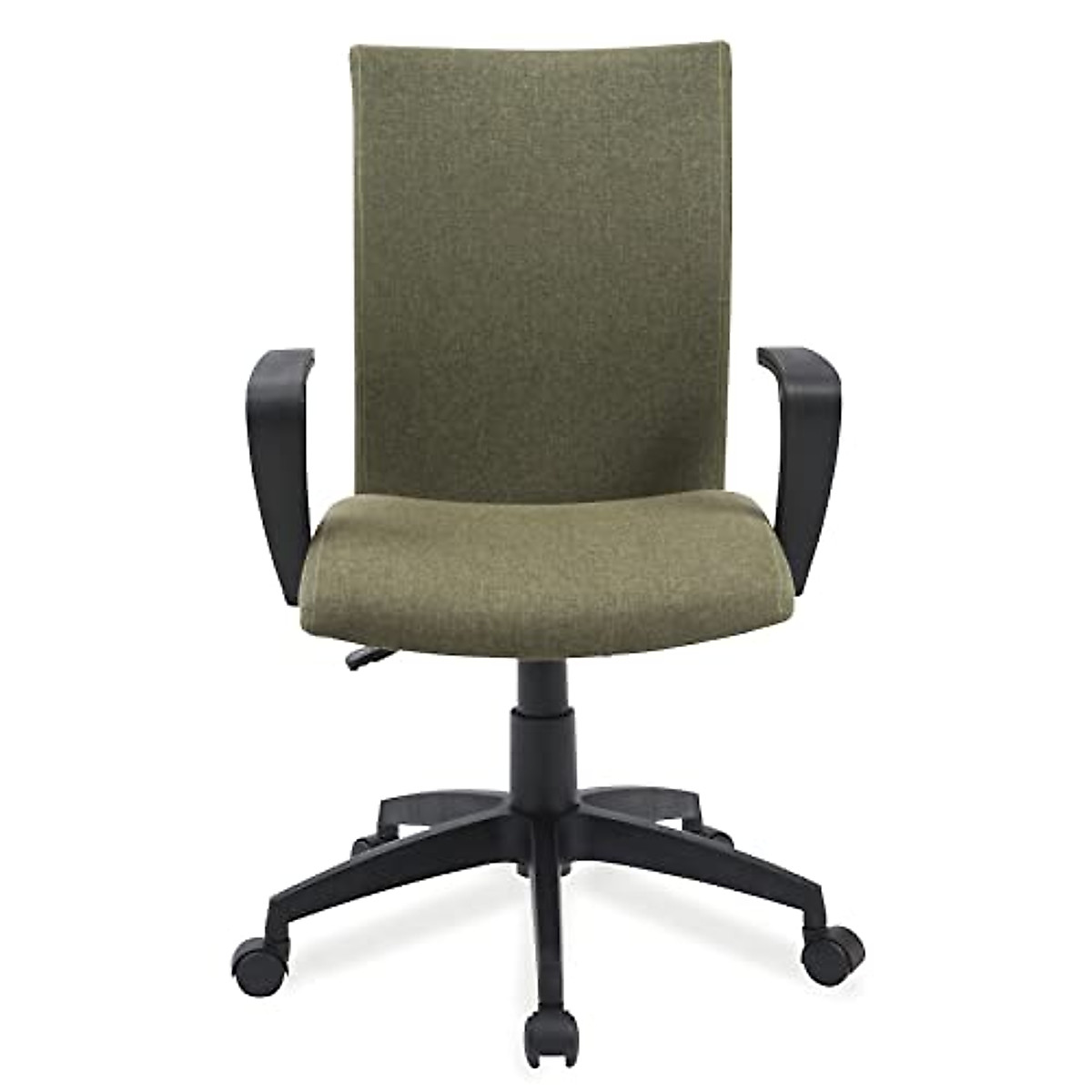 Leick Linen Apostrophe Office Chair with Black Caster Base, Sage Green