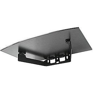Mount World 1444 Compact Glass Component Single Shelf for DVD Player, Blu-ray Player, Cable Box, Satellite, Wii and Video Accessories (14.17" Wide X 9.84" Deep X 1" Height)