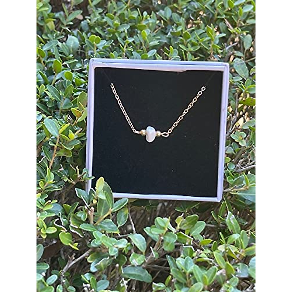 Handmade Howlite Crystal Necklace - Healing Gemstone Jewelry for Women - Ethically Sourced Chain Necklace with Authentic Healing Crystals - Gold Plated Copper Chain with Natural Stone - Gift for Her