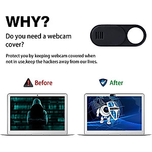 LUC Webcam Cover Slide, 6 Pack Ultra-Thin Laptop Web Camera Cover, Compatible with MacBook, Laptop, PC, Computer, iMac, iPad, Protect Privacy and Security