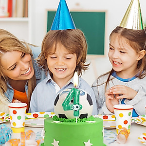 ZHIHUI Birthday Candle Soccer Football Themed Party Decorations, Number Happy Birthday Cake Candle, Football Candle for Kids Football Fans Players, Cake Topper Reunions Theme Party Supplies(Number 12)