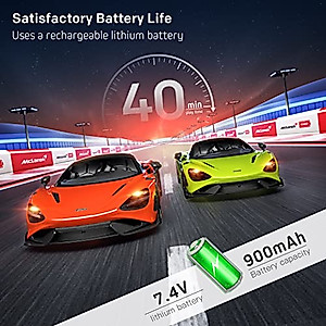 MIEBELY Remote Control Car, McLaren Rc Cars Officially Licensed 1/12 Scale 7.4V 900mAh Toy Car with 12km/h Fast Model Car Headlight for Adults Kids Boys Age 6-12 Year Birthday Ideas Gift Orange
