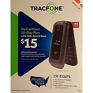 TracFone ZTE Cymbal-G 4G LTE Z232TL - Flip Phone