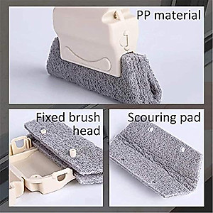 Creative Window Groove Cleaning Brush, Hand-held Crevice Cleaner Tools, Magic Window Cleaning Brush, Quickly Clean All Window Slides and Gaps 3pcs(Gray+Beige+Green)
