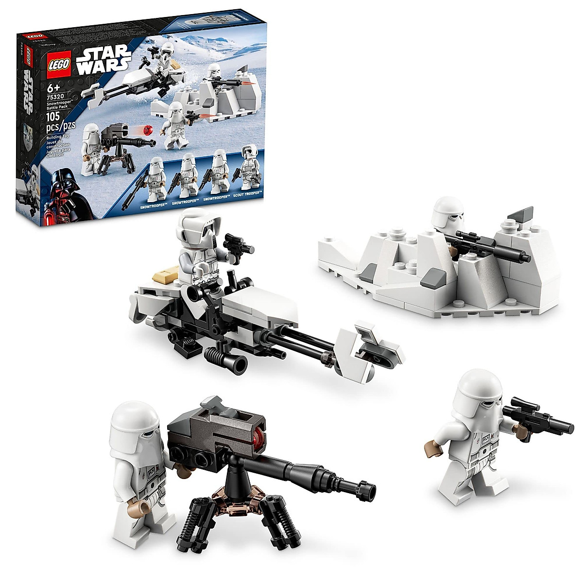 LEGO Star Wars Snowtrooper Battle Pack 75320 Set, Building Toy with 4 Figures, Blasters and Speeder Bike, Gift Idea for Grandchildren, Kids, Boys and Girls Ages 6 and Up