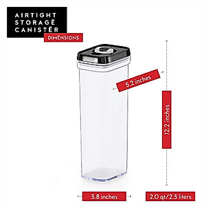 DWËLLZA KITCHEN Airtight Food Storage Containers Set - 7 PC Set - For Kitchen Pantry Organization and Storage - BPA-Free - Clear Plastic Canisters for Spaghetti, Noodles, Pasta, Snacks & Much More