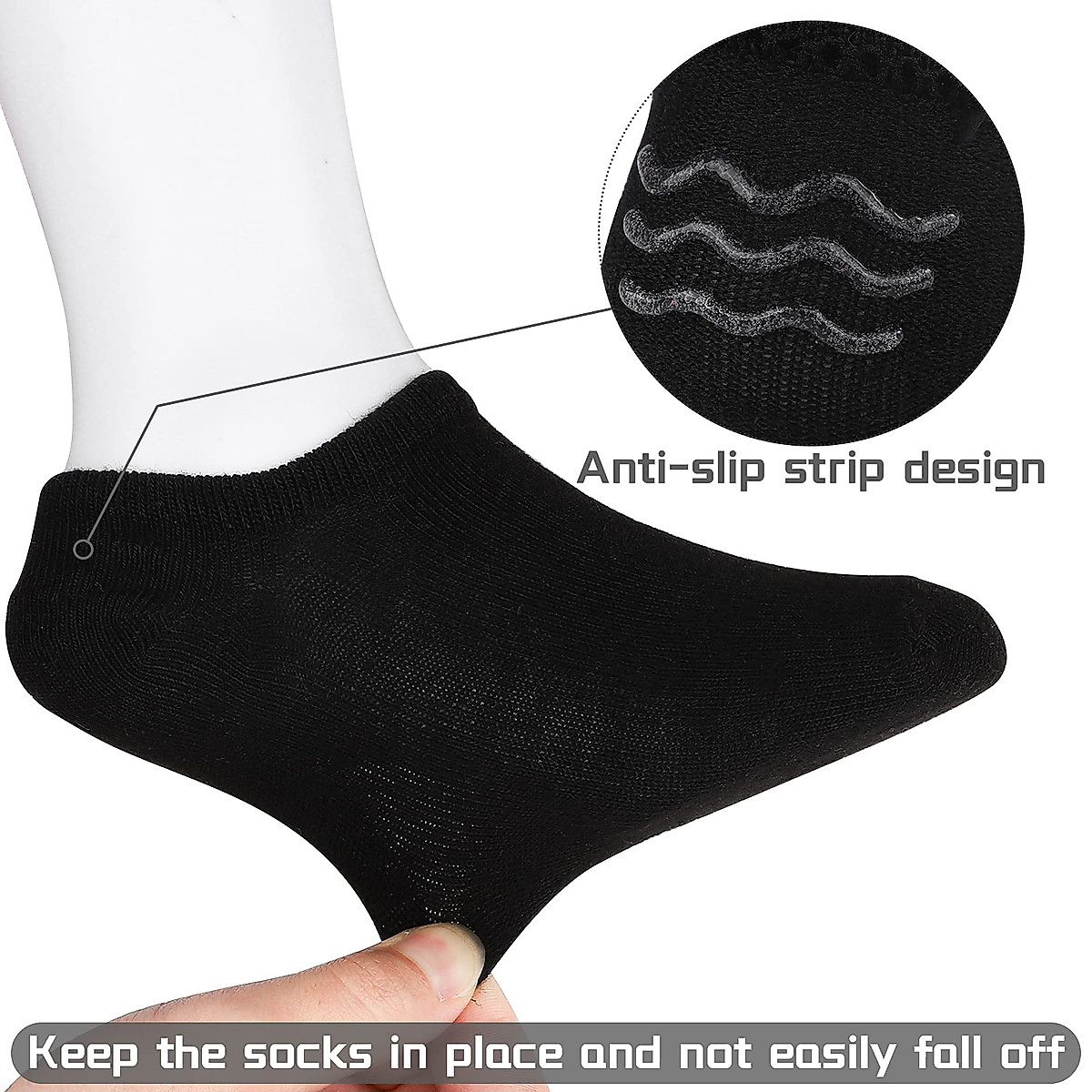 Cooraby 15 Pairs No Show Socks Kids Socks Anti-slip Low Cut Socks for Girls Boys Ankle Athletic Socks