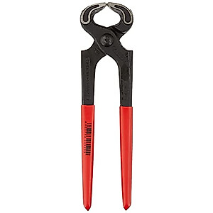 KNIPEX Tools - Carpenters' End Cutting Pliers (5001210),Grips Plastic Coated, Red,210 millimeters